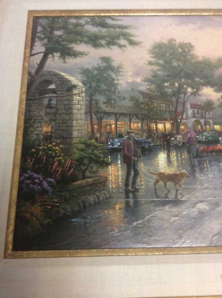 Thomas Kinkade Carmel Sunset on Ocean Avenue Limited Studio Proof 20/ ...