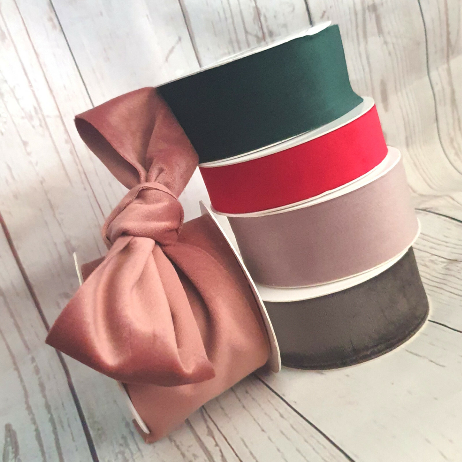 25,40,70mm Soft Velvet Ribbon. Vintage Colours. Wedding Floral Shabby ...