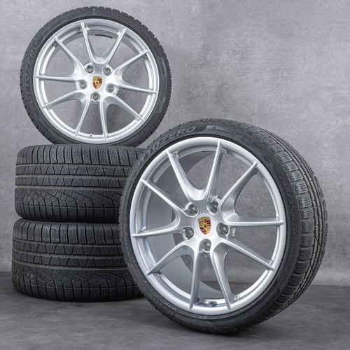 Original Porsche 20 inch 991 rims winter wheels 4S C4 winter tires NEW ...