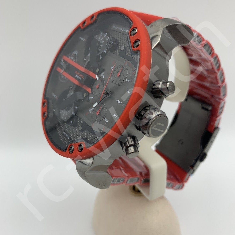 Diesel DZ7370 Mr.Daddy 2.0 Chronograph Red Gunmetal Stainless Steel Men ...