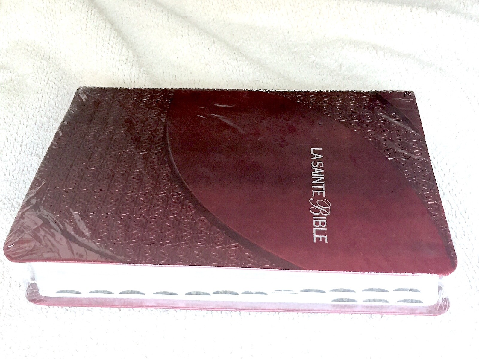 French Bible LARGE PRINT Compact, Louis Segond 1910 Burgundy Imitation ...