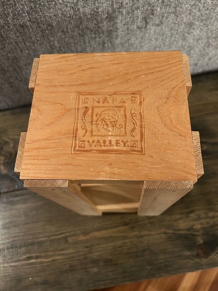 Napa Valley Wood CD Compact Disc Storage Holder Rack Shelf Wooden Crate ...