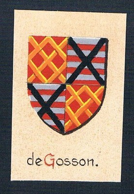 19./20. Jh. - de Gosson Blason Aquarelle Wappen coat of arms Heraldik ...