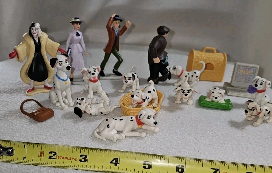 19 Disney 101 Dalmatians Mini Figure PVC Playset Cruella Perdita Pongo ...