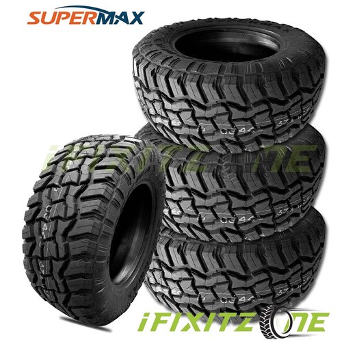 4 New SuperMax RT-1 33X12.50R22LT 109Q 10-PLY/E All Terrain Mud Tires M ...