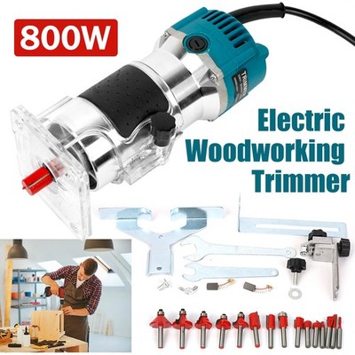 800W 30000rpm Electric Wood Trimmer Hand Wood Trimmer Router Tool fr ...