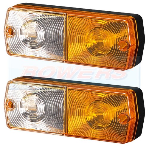 2x UNIVERSAL TRACTOR/TRAILER FRONT COMBINATION SIDE LIGHT/INDICATOR ...