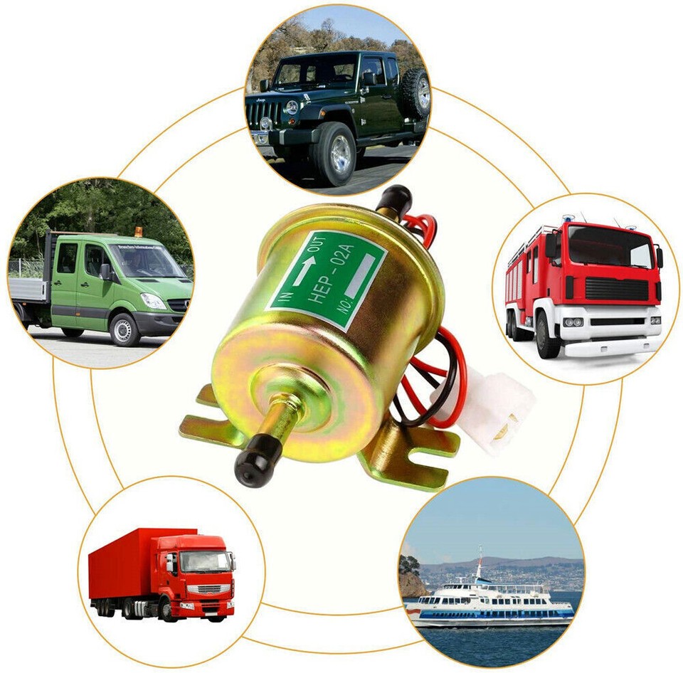 10 Packs 12V Electric Fuel Pump HEP-02A Universal Inline Low Pressure ...