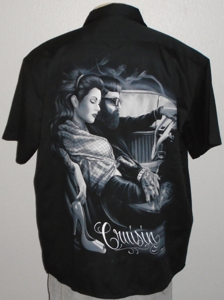DGA David Gonzales Cruisin Black Button-Front Shirt M… - Gem
