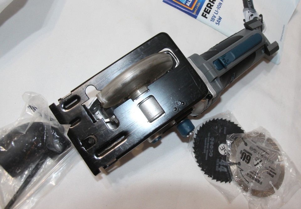 Genuine FERREX 18V Cordless Mini 85mm Circular Saw-Also fit Bauker ...