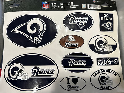 Los Angeles LA Rams 10 Piece Decal Set Window Car New Team Tailgate ...