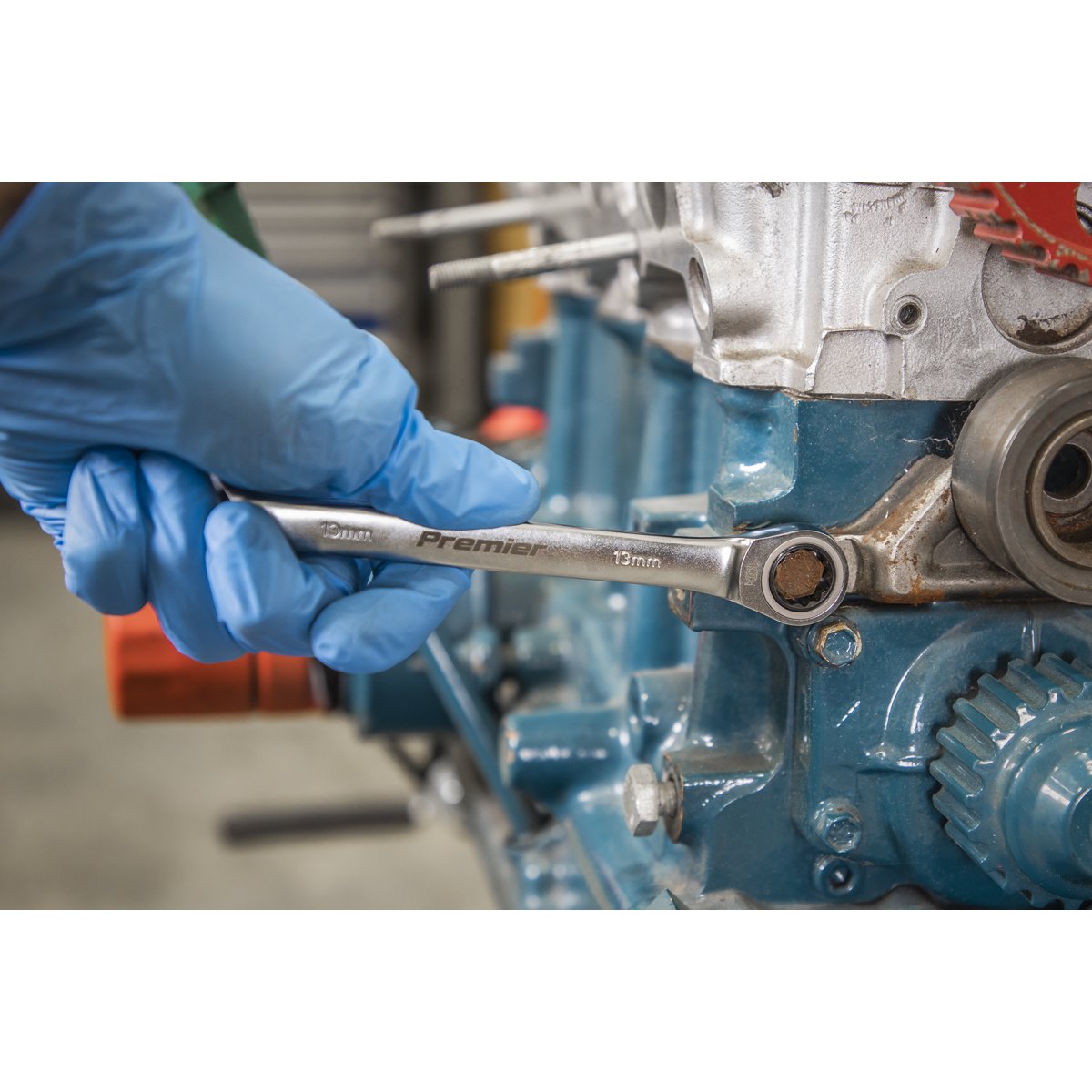 Sealey Combination Ratchet Spanner Set 12 Pieces Metric Platinum Series ...