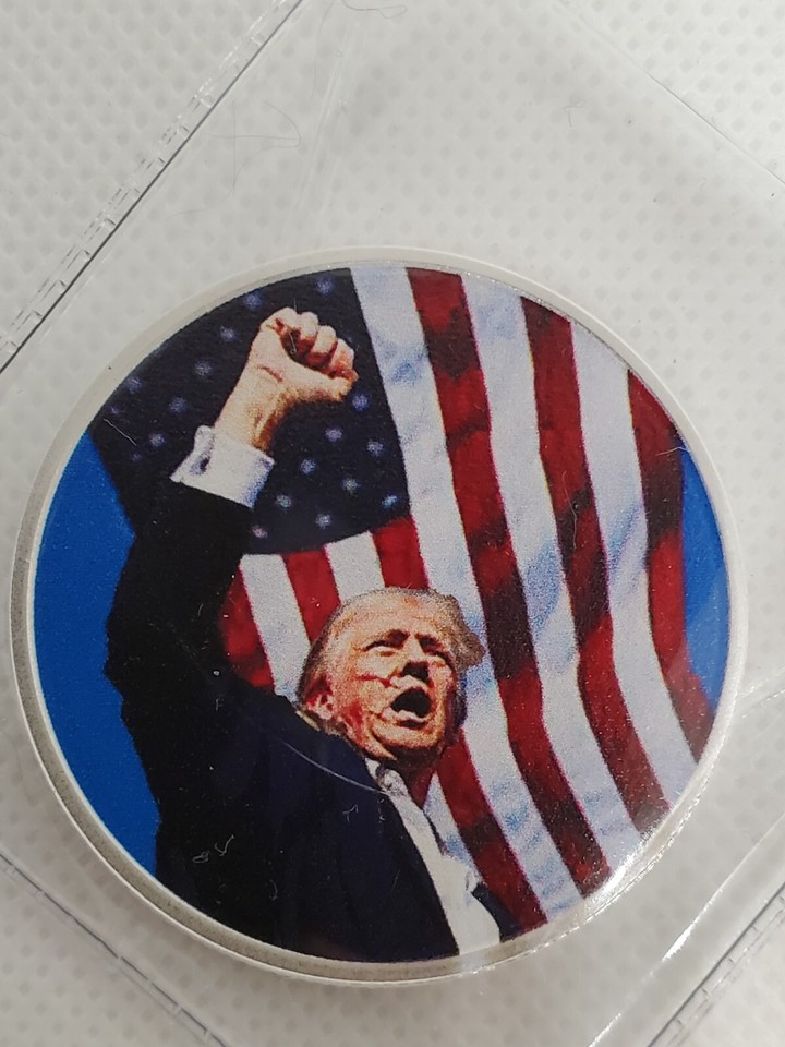 Trump Fight Silver Coin 1 Oz .999 Fine Silver Coin Failed Assassination ...