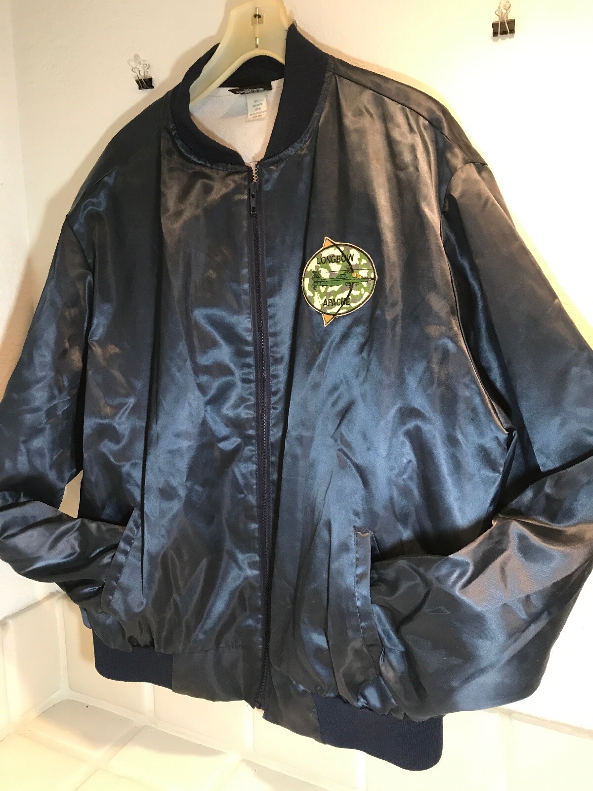 Vintage Longbow Apache Satin Jacket US Army Military Attack Helicopter ...