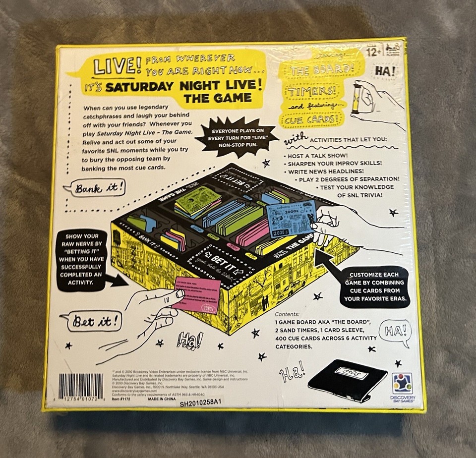 Saturday Night Live The Game SNL Board Game Trivia Cards Questions ...