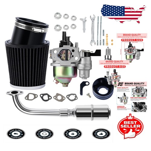 Quality Predator 212 Performance Turbo Kit - Carburetor & Exhaust Pipe ...