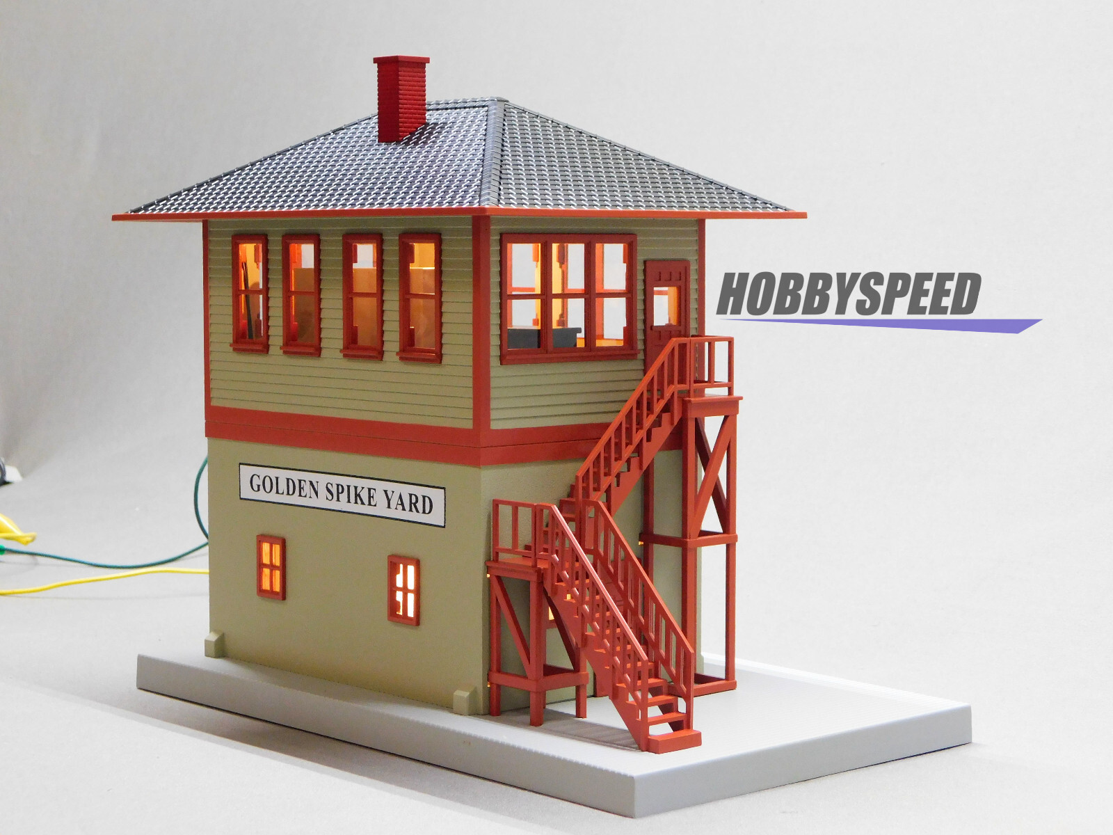 MTH GOLDEN SPIKE YARD SWITCH TOWER O GAUGE crossing watch train 30 ...