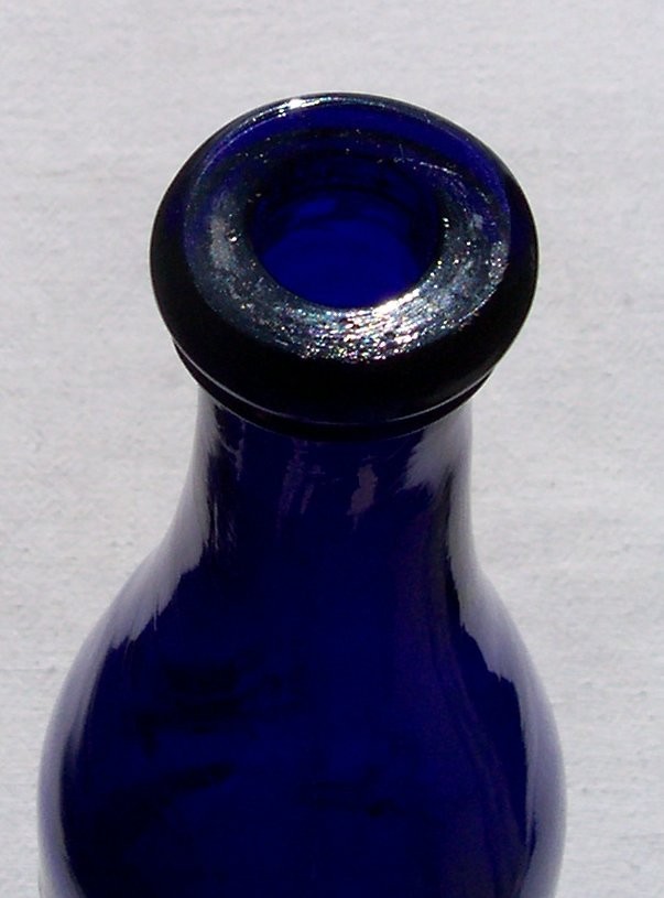 COBALT BLUE BARBER BOTTLE COLOGNE 1870’s APPLIED TOP | eBay