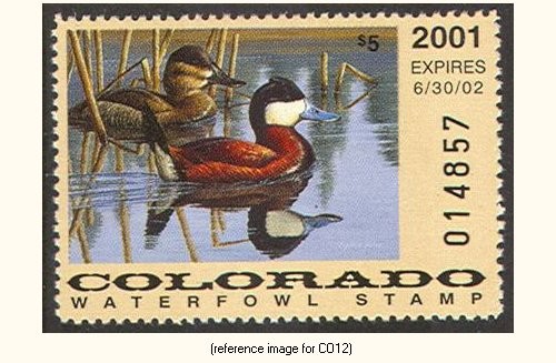 D2K Colorado Duck Stamp 2001 $5.00 | eBay