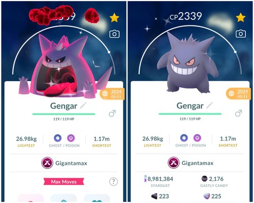 Pokémon Go | Shiny Gigantamax Gengar | Unregisterd 1 Million Dust | eBay