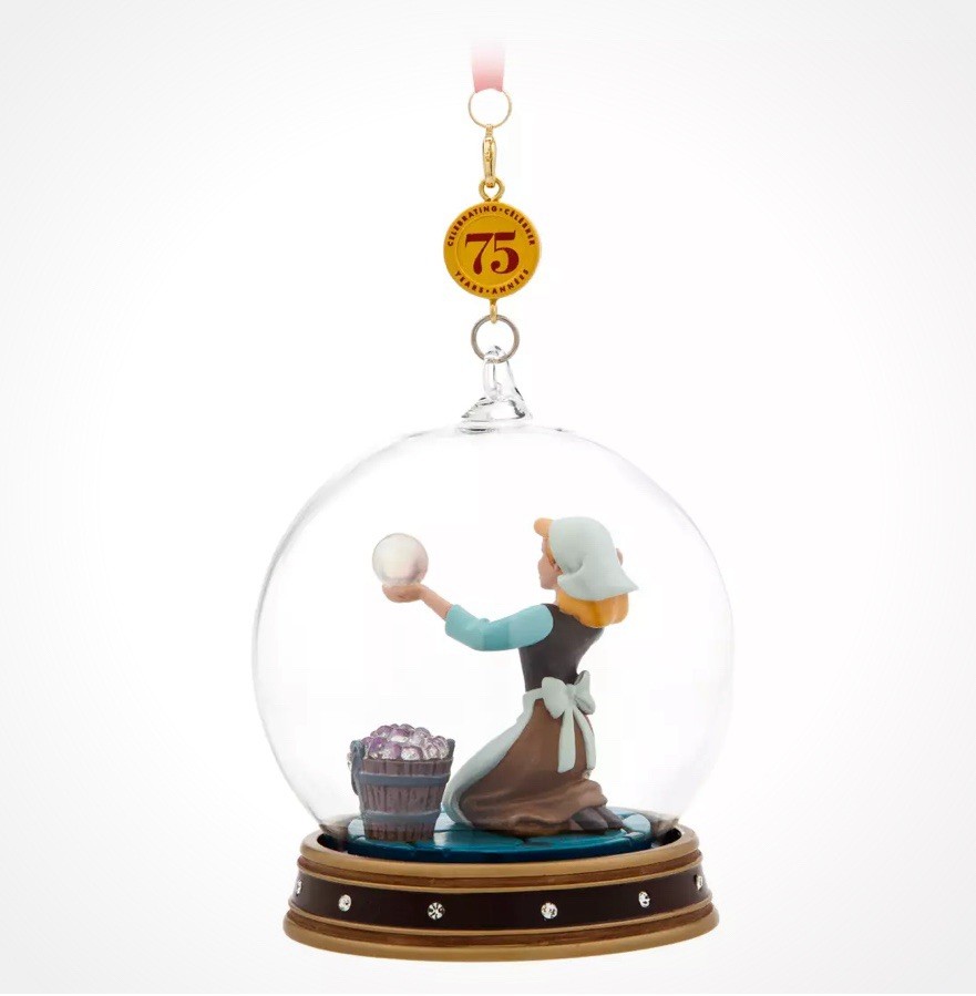 NEW 2025 Disney Cinderella Legacy Sketchbook Glass Globe Ornament 75th ...