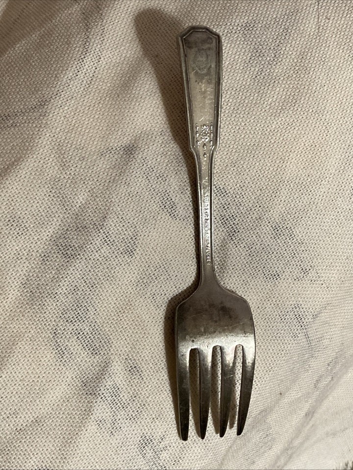 Stratford Plate Special Baby Fork Silver 4” Gift Antique Engraved “B ...