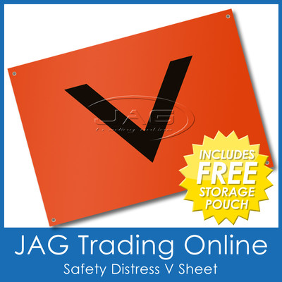 SAFETY DISTRESS SIGNAL V-SHEET ORANGE PVC - Marine Boat Requirement ...