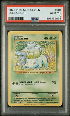 2023 POKEMON CLV-TRADING CARD GAME CLASSIC #001 BULBASAUR PSA 10 | eBay