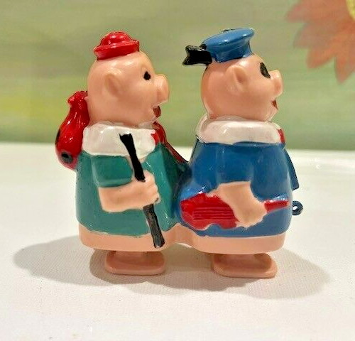 V2338.9 - Vintage 1950’s Marx Disney Fifer & Fidler Pigs Celluloid Ramp ...