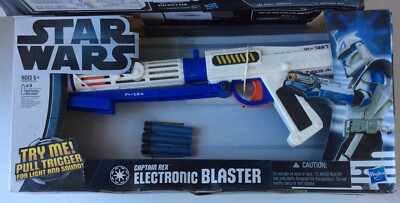 3 x CAPTAIN REX ELECTRONIC STAR WARS BLASTER 2011 MIB 2011 COS PLAY ...