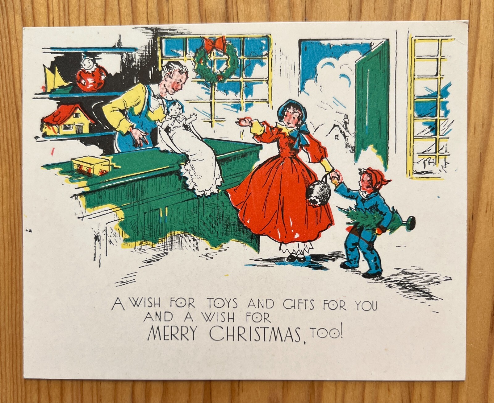 Vintage Christmas Cards, Early 20th Century. Card Stock, 5 x 4 inches ...