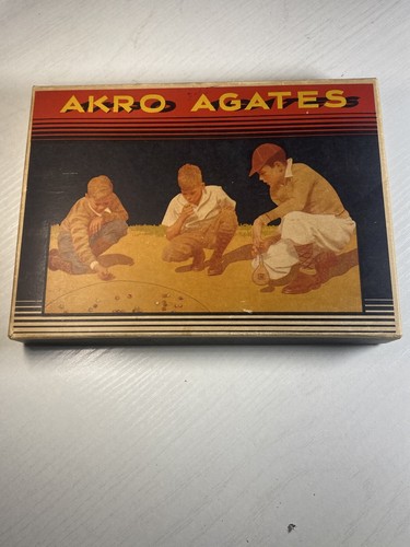 Antique AKRO AGATES NO. 230 Box Set Marble Game | eBay