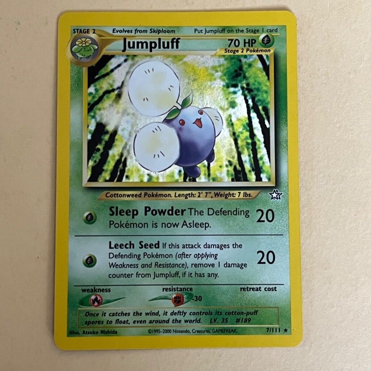 Pokemon TCG Jumpluff 7/111 Mint/NM - Neo Genesis Holo Rare Grass | eBay