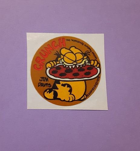 vintage 80s scratch 'n sniff glossy Garfield sticker | eBay