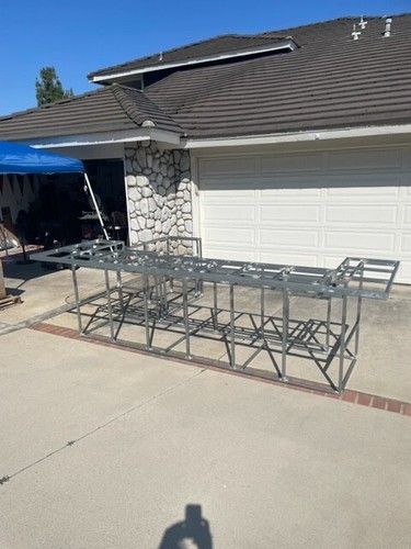 BBQ Island frame kit DIY 12' "L" with Raised Bar | eBay