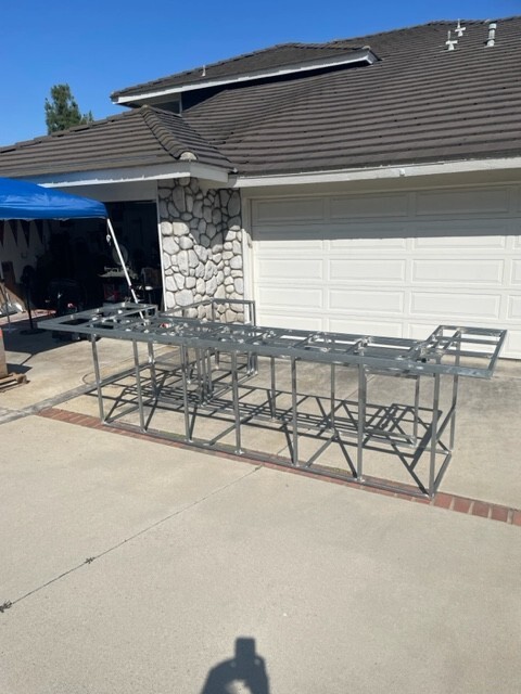 BBQ Island frame kit DIY 12' "L" with Raised Bar | eBay