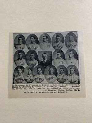 Providence Grays Hugh Duffy HOFer Jack Cronin 1907 Baseball Team ...