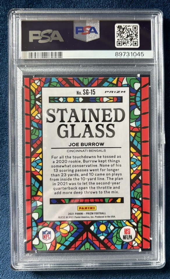 Joe Burrow 2021 Prizm Stained Glass Case Hit. Low Pop 💎 | eBay