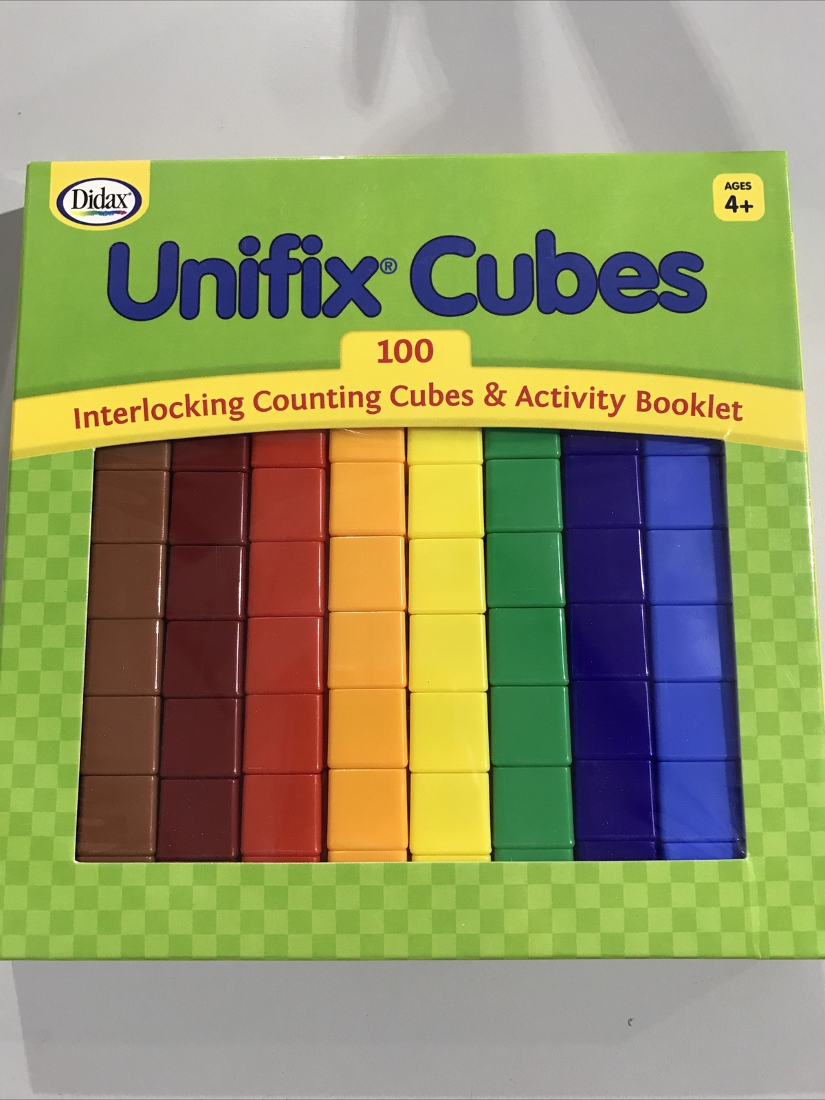 Set of 2 Unifix 100 Interlocking Snap Counting Cubes Math Homeschool ...