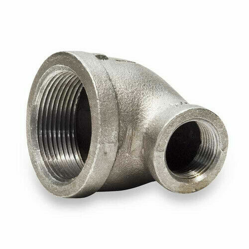 2"x1-1/2" inch Black 90 Maleable IPS Threaded elbow | eBay