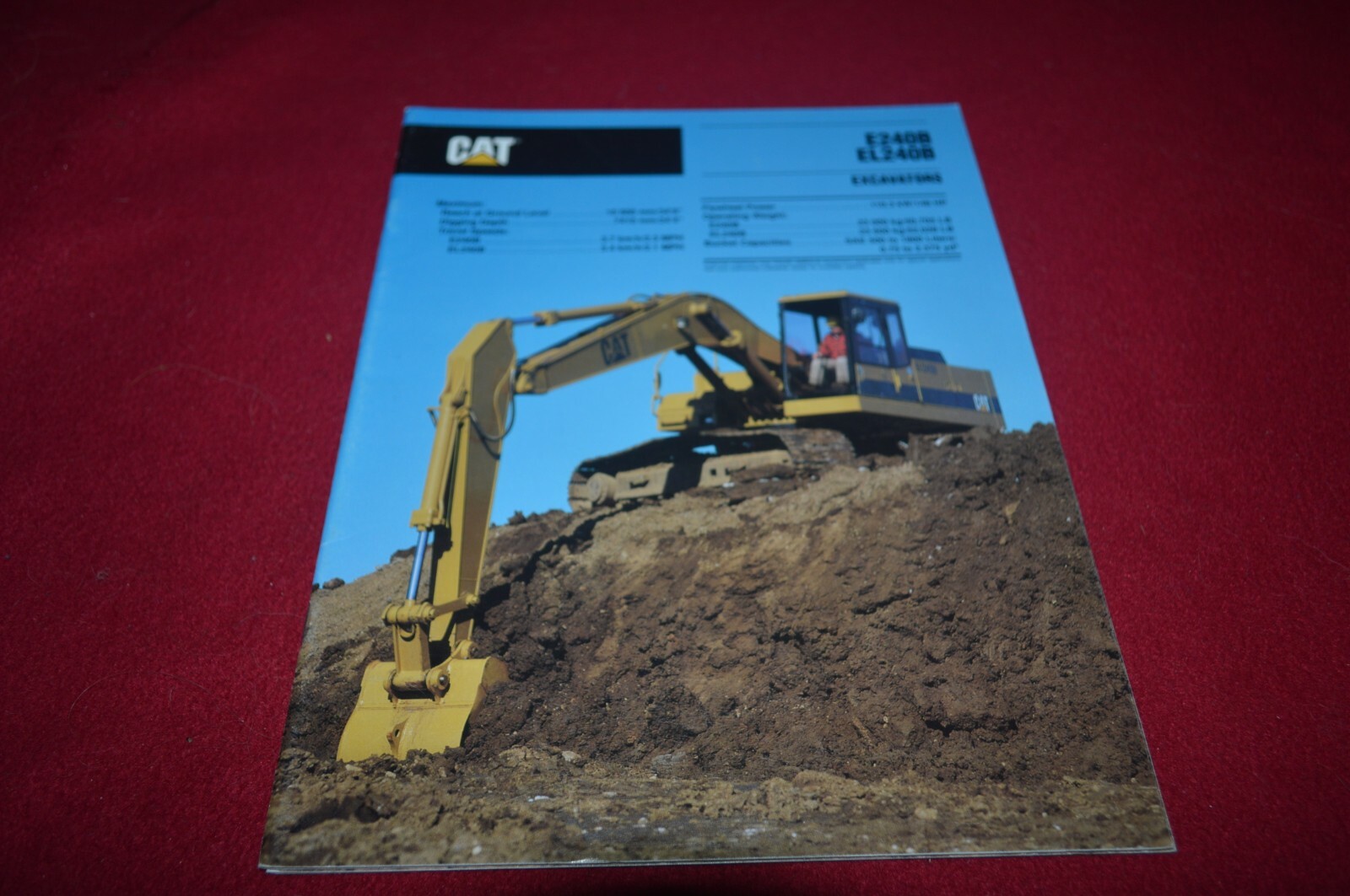 Caterpillar E240B EL240B Hydraulic Excavator Brochure DCPA14 | eBay
