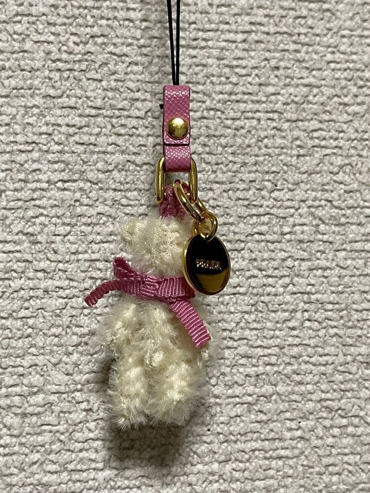 PRADA Saffiano Leather Monkey Strap Key Holder New | eBay