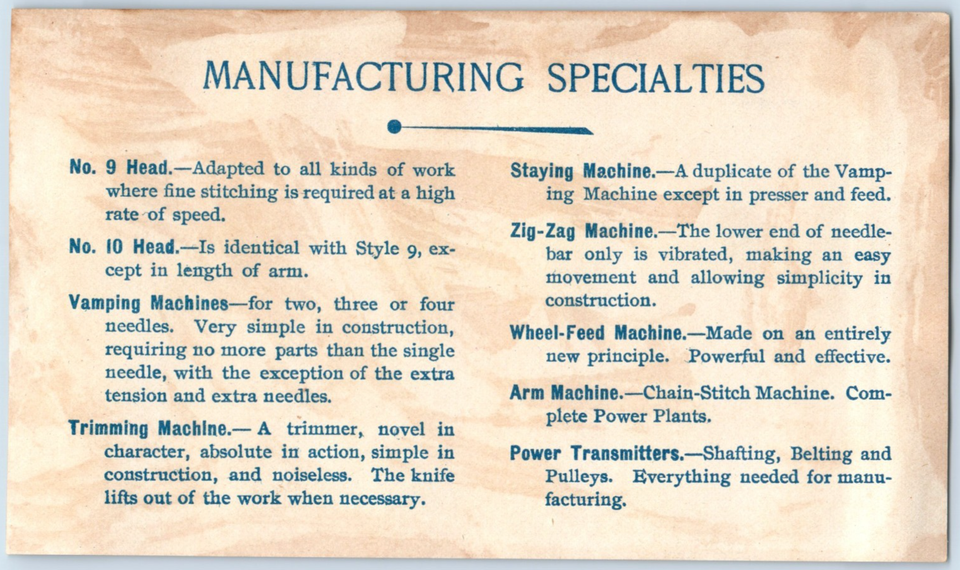 1893 Standard Sewing Machine Columbian Exposition Fair Chicago Trade ...
