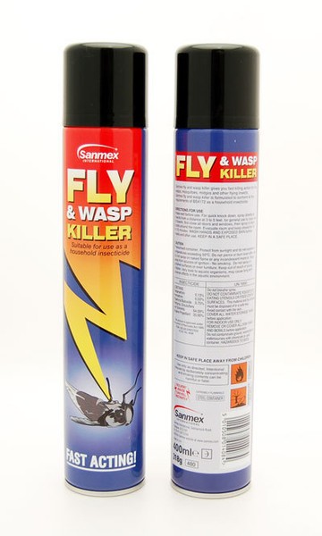 6 X Fly & Wasp Killer Insecticide Fast Acting Spray Aerosol 300ml ...