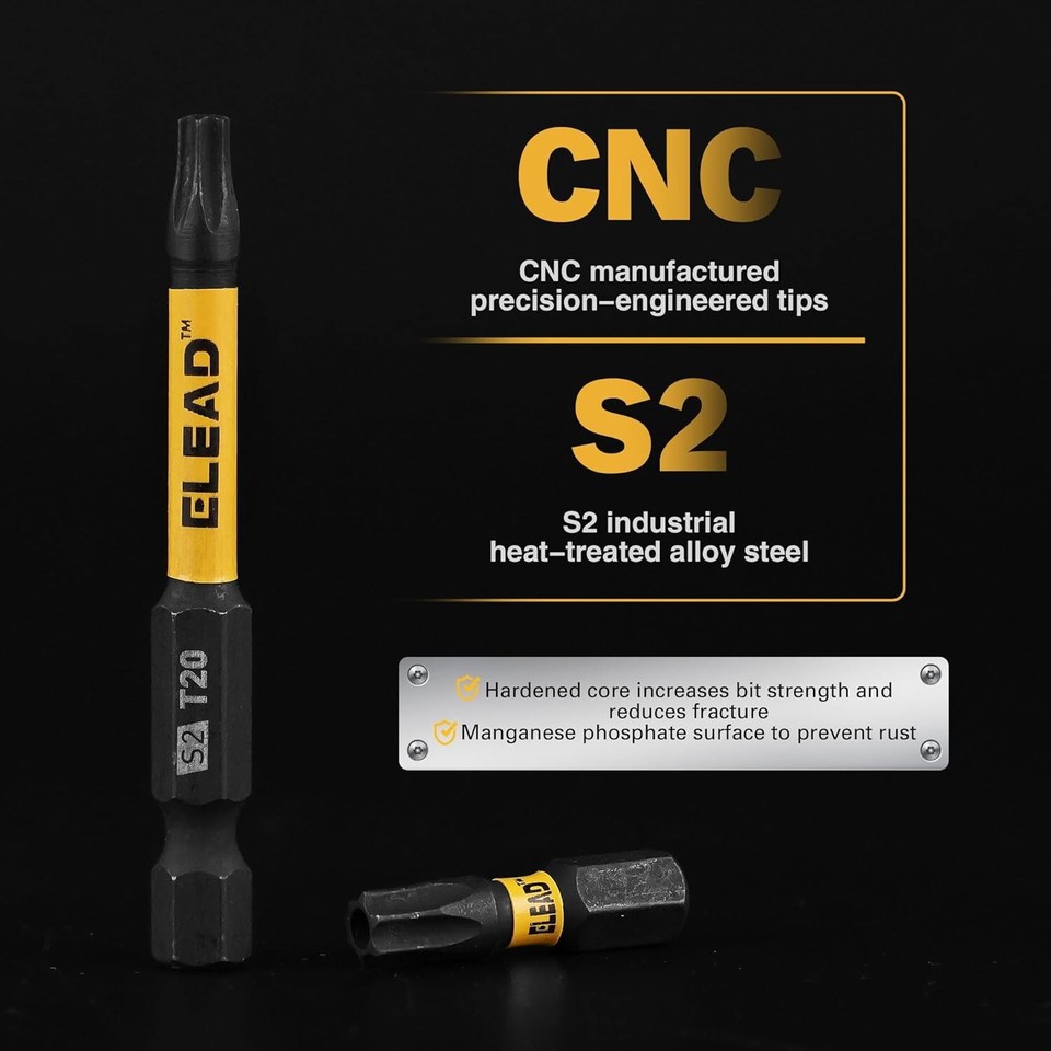 Tamper Proof Torx Bit Set: 25 Pieces T4-T40 Torx Bits Set | Torx ...