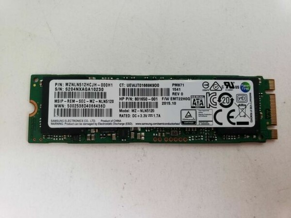 Samsung 512gb M.2 SSD Mz-nln5120 Mznln512hcjh for Laptop for sale ...