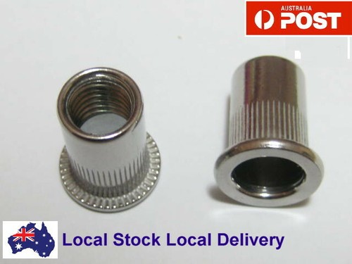 Qty 10 M6 Flange Marine 316 Stainless Steel Nutsert Rivnut Nutserts ...