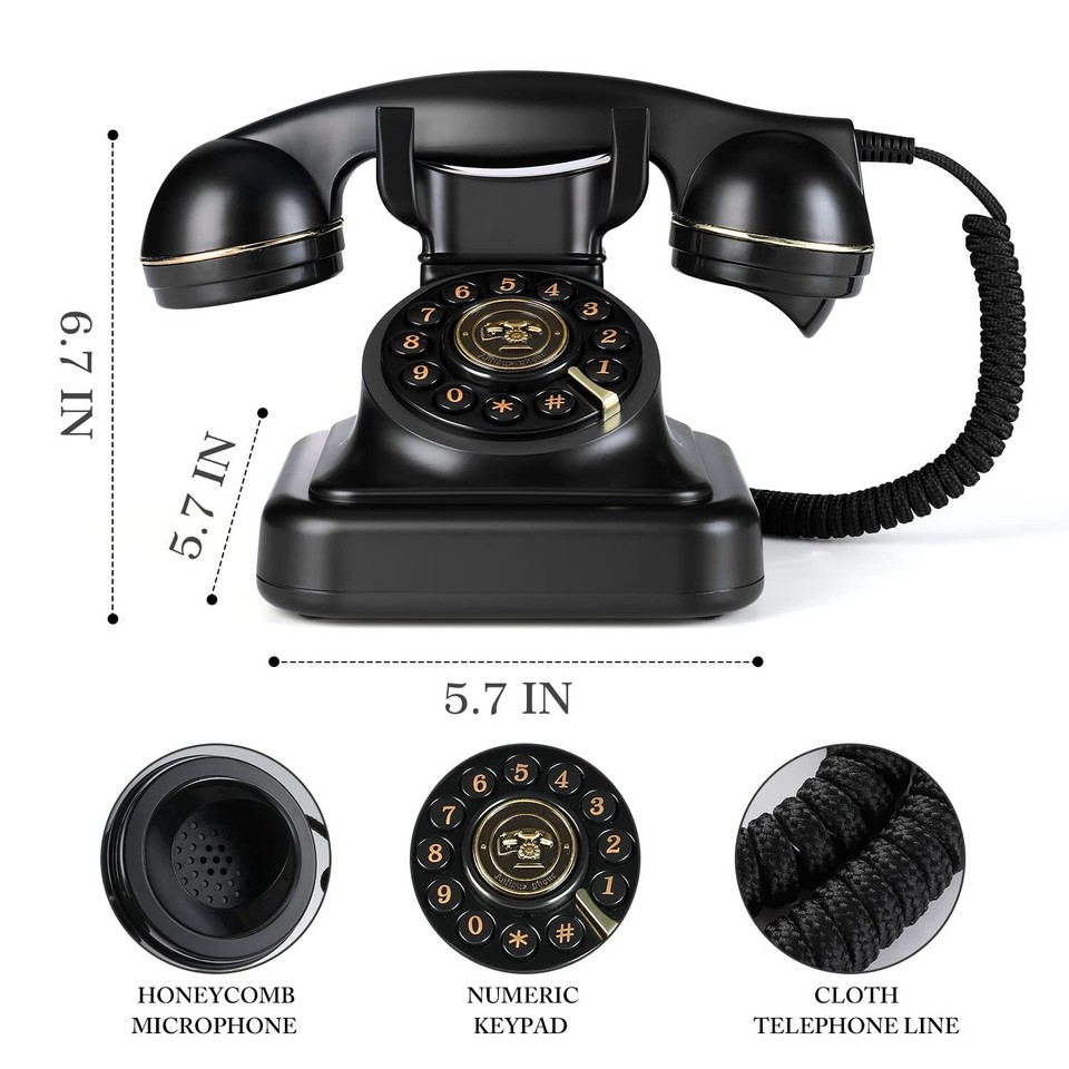 Retro Landline Telephone 1960's Vintage Corded Dial Classic Old Fashion ...