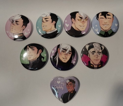 8x Voltron Legendary Defender VLD Characters Pinback Buttons 2" SHIRO ...