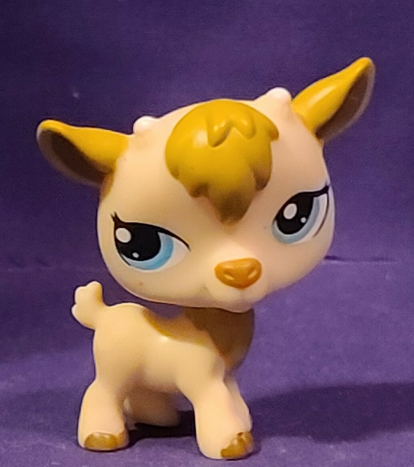 Littlest Pet Shop Authentic #1316 Tan Brown Billy Goat Teal Dot Eyes ...